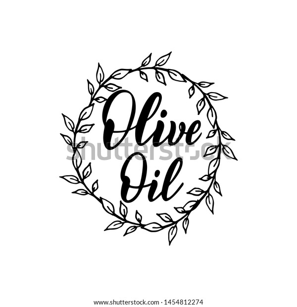 Olive Oil Typography Logo Trendy Lettering Stock Vector (Royalty Free ...