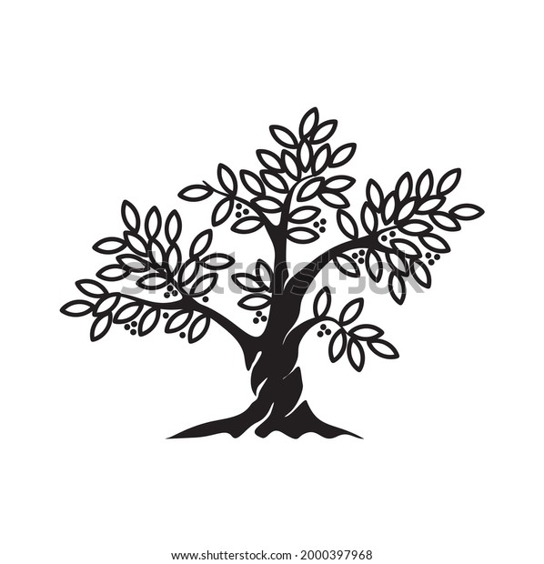 Olive Tree Icon Vector Isolated Stock Vector (Royalty Free) 2000397968 ...