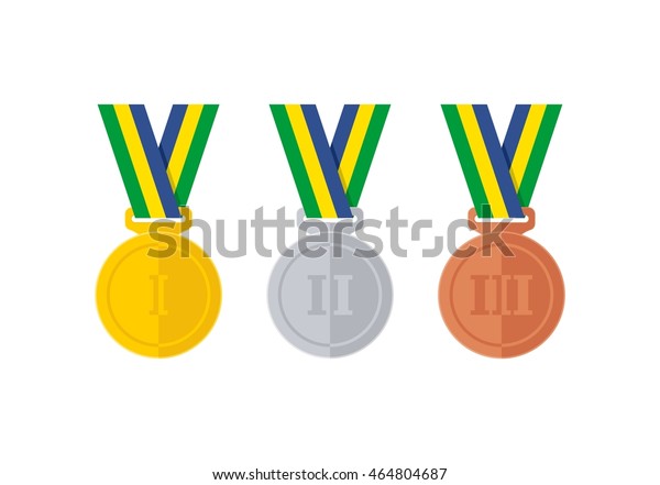 Olympic Medals Abstract Flat Design Icon Stock Vector (Royalty Free ...