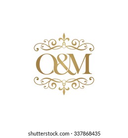 Om Initial Logo Ornament Ampersand Monogram: vector de stock (libre de ...