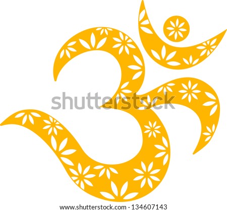 Om Mantra Flowers Pattern Vector Image Stock Vector (Royalty Free ...