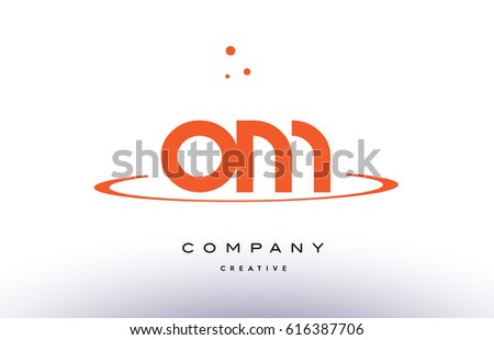 OM O M Creative Orange Swoosh Stock Vector (Royalty Free) 616387706 ...