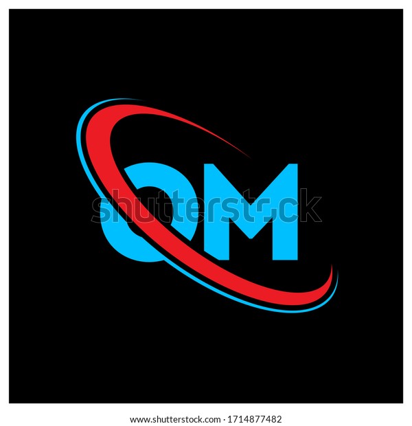 Om O M Letter Logo Design Stock Vector (Royalty Free) 1714877482 ...