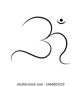 Om Symbol Line Art Vector: เวกเตอร์สต็อก (ปลอดค่าลิขสิทธิ์) 1466825219 ...