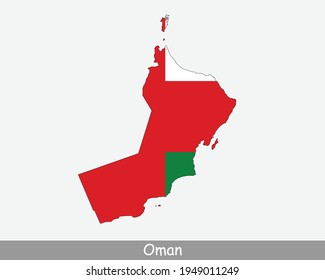 Oman Flag Map Map Sultanate Oman: เวกเตอร์สต็อก (ปลอดค่าลิขสิทธิ์ ...