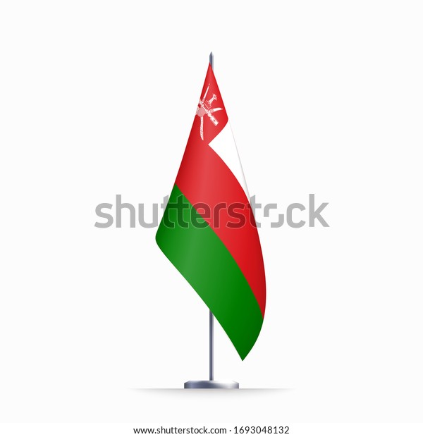 Oman Flag State Symbol Isolated On Stock Vector (Royalty Free ...