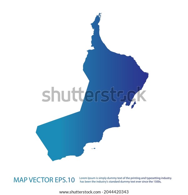 Oman Map Infographic Style Blue Gradient Stock Vector (Royalty Free ...