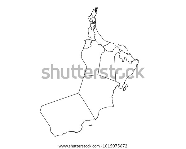 Oman Outline Map Detailed Isolated Vector Stock Vector (Royalty Free) 1015075672 | Shutterstock