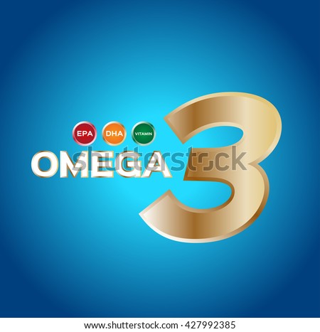 Omega 3 Icon Logo Vector Vitamin Stock Vector (Royalty Free) 427992385 ...