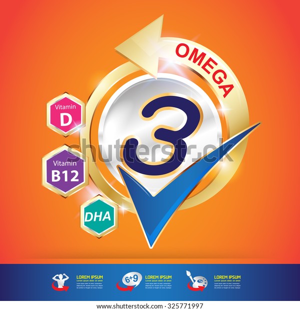Omega Vitamin Logo Packaging Vector Stock Vector (Royalty Free) 325771997
