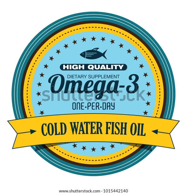 Omega3 Fish Oil Label Stock Vector (Royalty Free) 1015442140 | Shutterstock