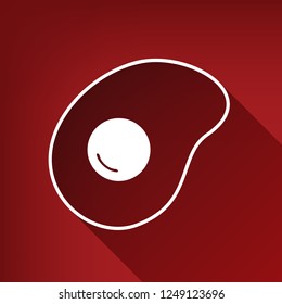 Omelet Sign Flat Designed Style Icon Stock Vector (Royalty Free ...