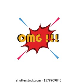 Omg Comic Icon Text Funny Vector Stock Vector (Royalty Free) 1579909843 ...