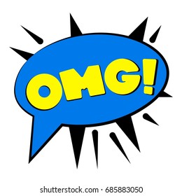 Omg Explosion Sound Effect Speech Bubble Stock Illustration 732261973