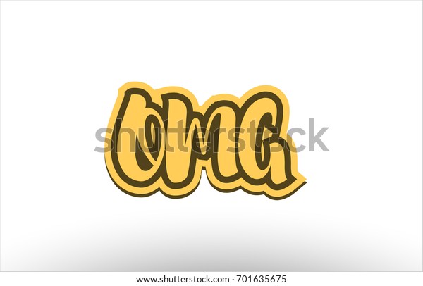 Omg Hand Written Text Writing Calligraphy Stock Vector (Royalty Free ...