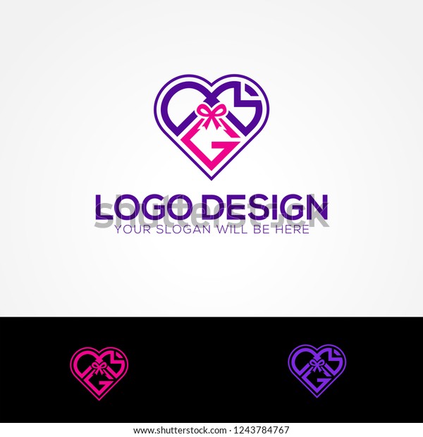 Omg Letter Love Shape Logo Stock Vector (Royalty Free) 1243784767 ...