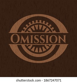 Omission Wood Icon Emblem Vector Illustration Stock Vector (Royalty ...