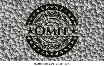 Omit Black Emblem Grey Bubbles Background Stock Vector (Royalty Free ...
