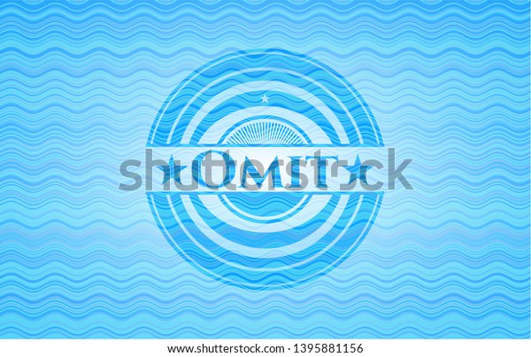Omit Water Representation Badge Background Vector Stock Vector (Royalty ...
