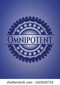 Omnipotent Emblem Jean Texture Vector Illustration Stock Vector ...