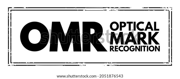 Omr Optical Mark Recognition Acronym Technology Stock Vector (Royalty ...