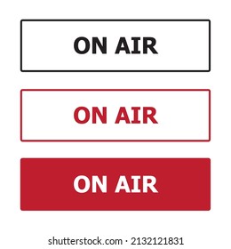 On Air Rectangular Icon Set On Stock Vector (Royalty Free) 2132121831 ...