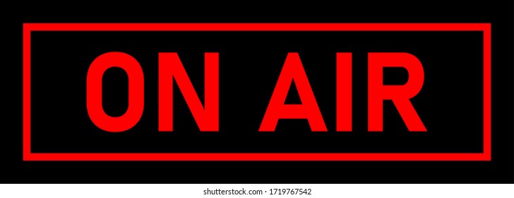 On Air Sign Vector Image Stock Vector (Royalty Free) 1719767542 ...