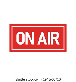 On Air Studio Light Sign Media Stock Vector (Royalty Free) 1941620710 ...