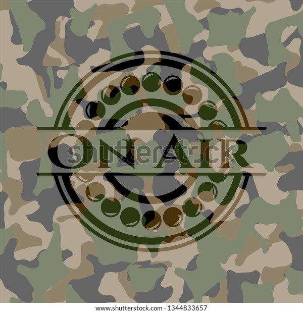 On Air Written On Camouflage Texture Stock Vector (Royalty Free ...