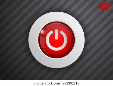 Red Power Button On Graphite Texture Stock Photo 542915554 | Shutterstock
