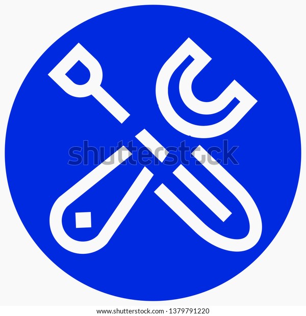On Blue Background Transparent Repair Icon Stock Vector (Royalty Free ...