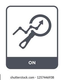 On Icon Vector On White Background Stock Vector (Royalty Free ...