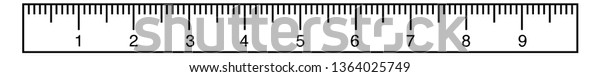 On Metric Ruler Numbers Represent Centimeters Stock Vector (Royalty ...