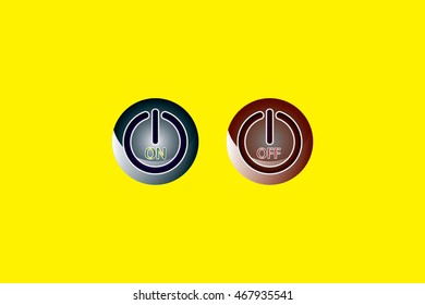 On Off Round Icons Stock Vector (Royalty Free) 467935541 | Shutterstock