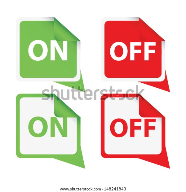 On Off Signs Board Isolated On Stock Vector (Royalty Free) 148241843