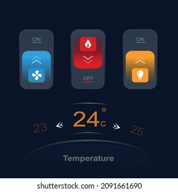 On Off Sliders Control Panel Stock Vector (Royalty Free) 2091661690 ...