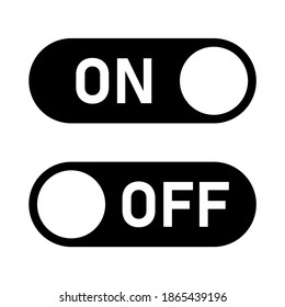 On Off Switch Button Icon Set Stock Vector (Royalty Free) 1865439196 ...