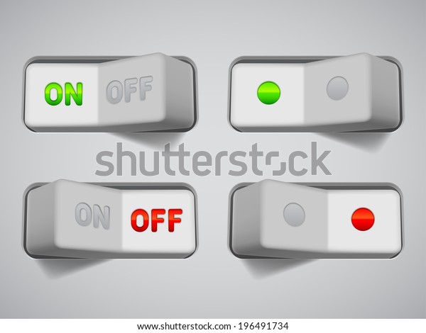 On Off Switches Stock Vector (Royalty Free) 196491734
