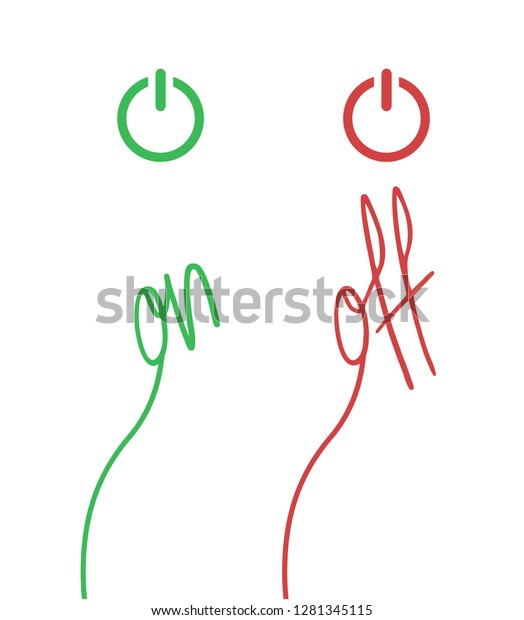 On Off Symbols Design Stock Vector (Royalty Free) 1281345115 | Shutterstock