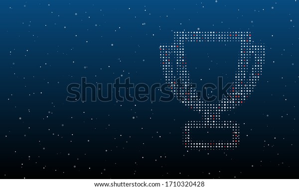 On Right Trophy Symbol Filled White Stock Vector (Royalty Free ...