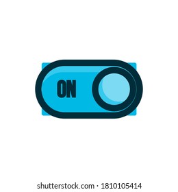 On Symbol Blue Icon Vector Illustration Stock Vector (Royalty Free ...