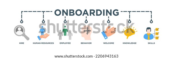 Onboarding Banner Web Icon Vector Illustration Stock Vector (Royalty ...
