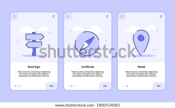 Onboarding Screen Mobile Apps Template Banner Stock Vector (Royalty ...