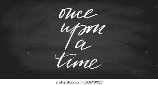 Once Upon Time Handwritten Text Vector Stock Vector (Royalty Free ...