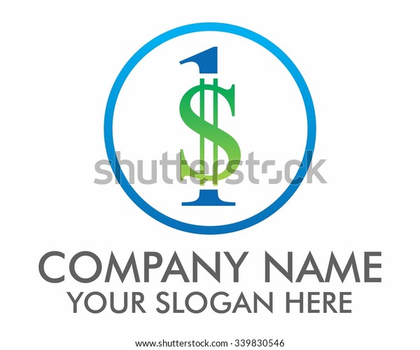 One 1 Dollar Logo Icon Vector Stock Vector (Royalty Free) 339830546