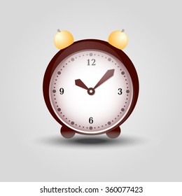 One Alarm Clock Brown Stock Vector (Royalty Free) 360077423 | Shutterstock