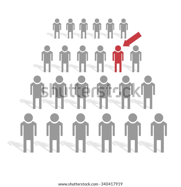 One Among Many Crowd People Vector Stock Vector (Royalty Free ...