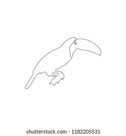 One Black Line Hand Draw Bird Stock Vector (Royalty Free) 1182205531 ...