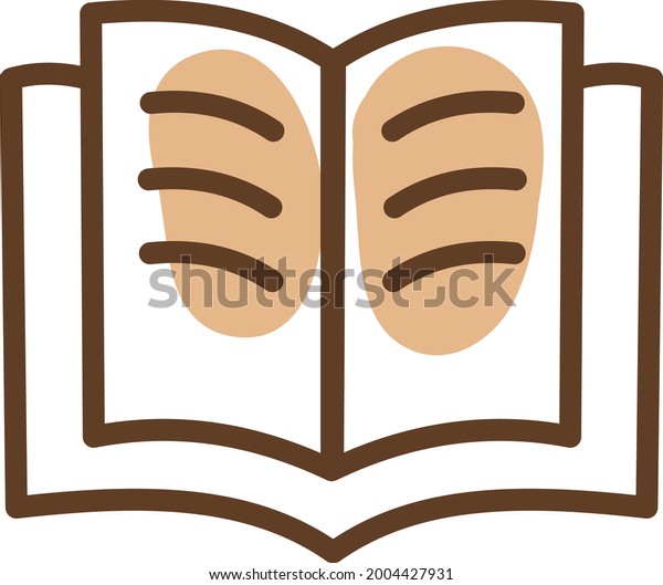 One Brown Open Book Illustration Vector Stock Vector (Royalty Free ...