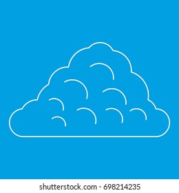 One Cloud Icon Blue Outline Style Stock Vector (Royalty Free) 698214235 ...